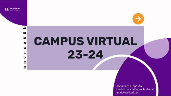 NOVEDADES CAMPUS VIRTUAL 23-24 | Genially