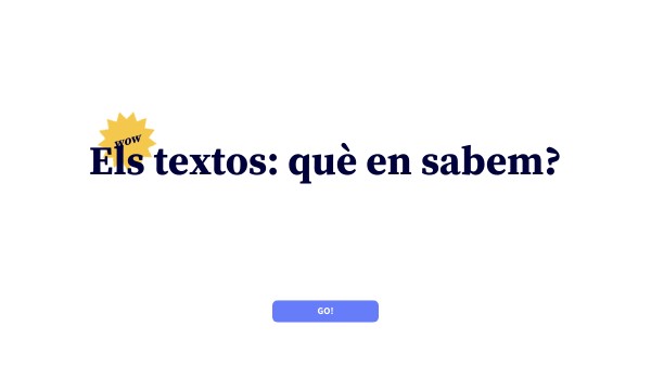 Els textos: Què en sabem? | Genially