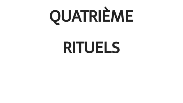 4e - Rituels