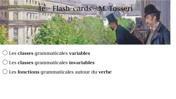 4e - Flash-cards grammaire | Genially