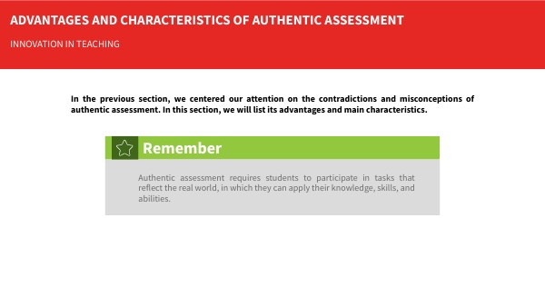 3. Advantages and characteristics of authentic assessment [EN] SM3