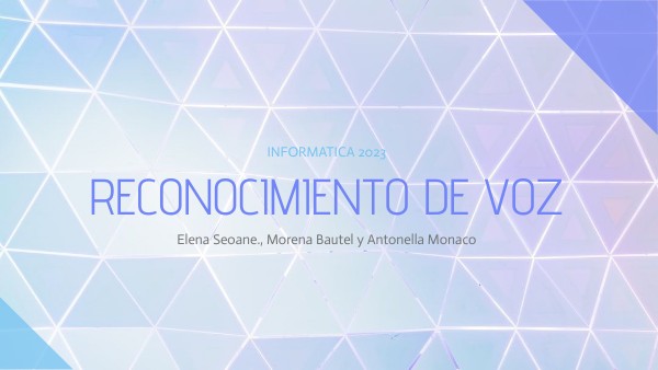 reconocimiento de voz | Genially