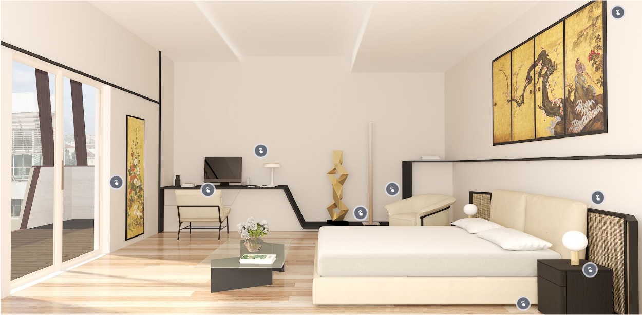 Granatiero Design Studio Libeskind Penthouse Citylife Interior Bedroom