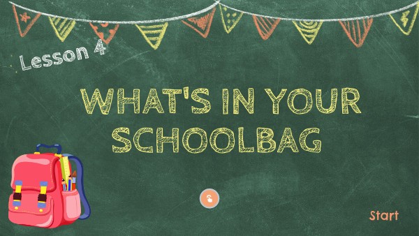 What's in your schoolbag? | Genially