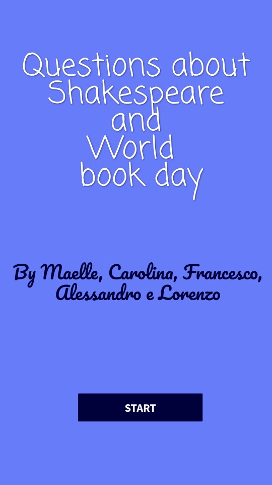 Quiz world book day and Shakespeare