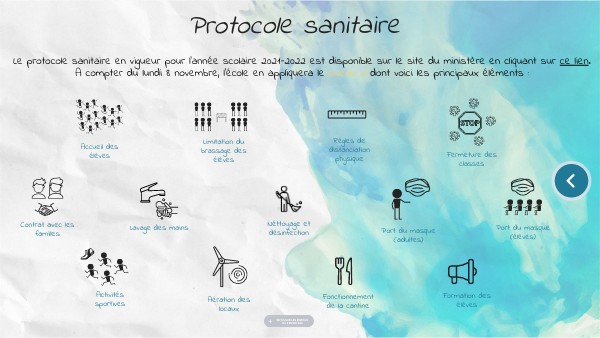 Protocole sanitaire - niveau 2
