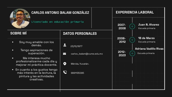 Currículum Carlos Balam | Genially