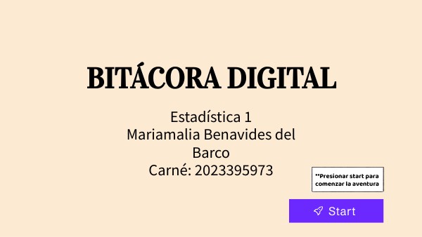 Bitácora digital estadistica | Genially