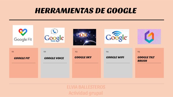 HERRAMIENTAS DE GOOGLE ACTIVIDAD GRUPAL | Genially