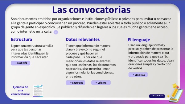 Las convocatorias | Genially