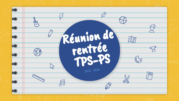 Réunion de rentrée TPS PS | Genially