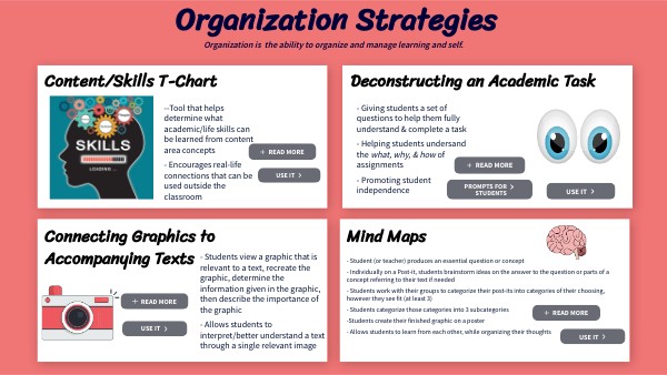 Organization Strategies | Genially