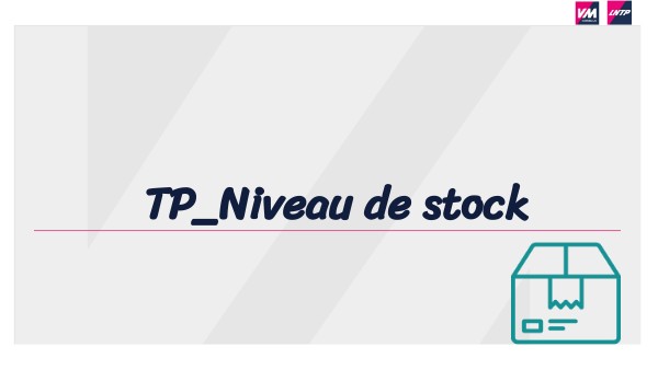 TP_Niveau de stock | Genially