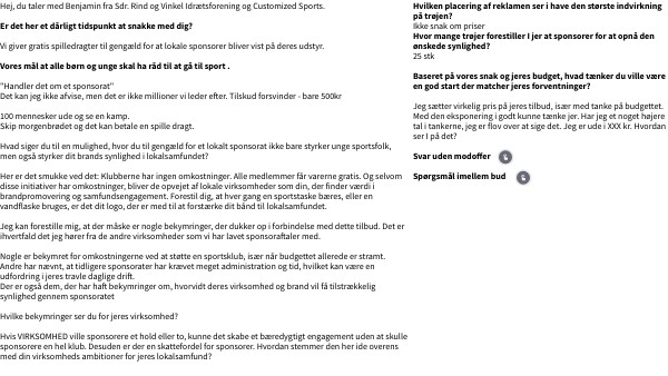 Customized Sports script