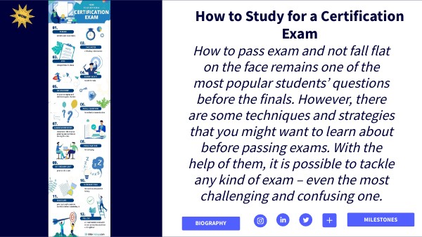 How to Study for a Certification Exam