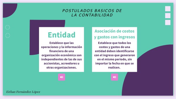 Postulados Básicos de la Contabilidad | Genially