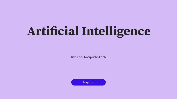 ARTIFICIAL INTELLIGENCE | Genially