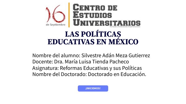 POLITICAS EDUCATIVAS EN MEXICO