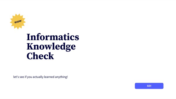 BSN Informatics Essential Quiz | Genially