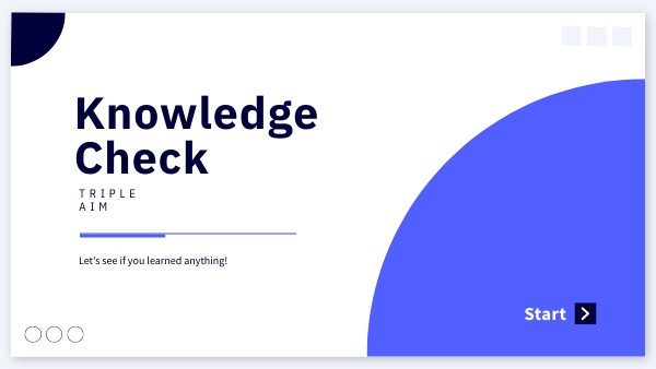 Triple Aim Knowledge Check