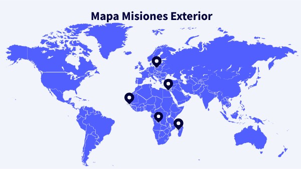 MAPA MISIONES EXTERIOR EJÉRCITO ESPAÑOL