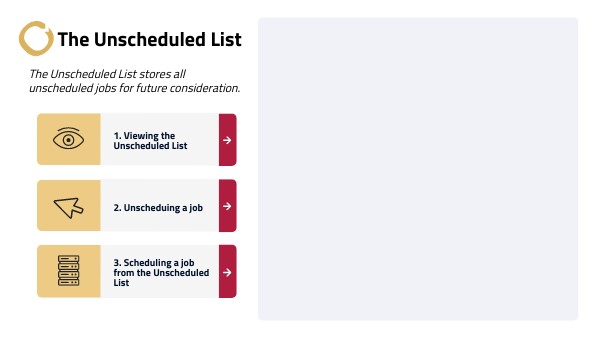 Unscheduled List