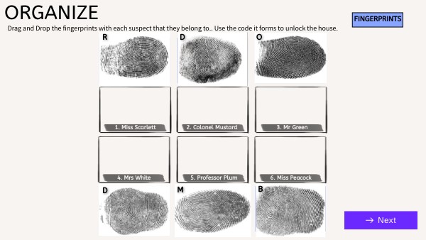 Organize Fingerprints (Biomedical Clue)