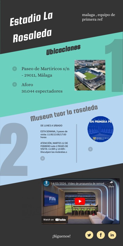 estadio la rosaleda trabajo genially | Genially