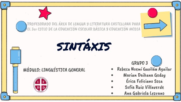 PRESENTACIÓN SINTAXIS | Genially