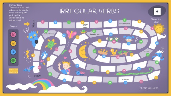 IRREGULAR VERBS BOARD GAME | Genially