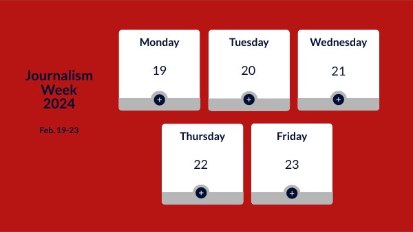 Journalism Week Calendar | Genially