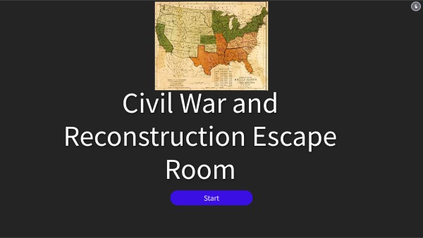 Civil War and Reconstruction Escape Room | Genially