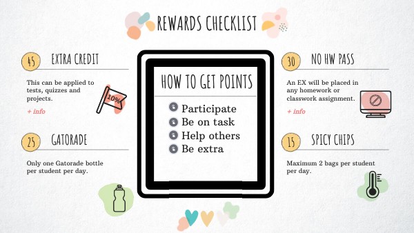 Rewards Checklist | Genially