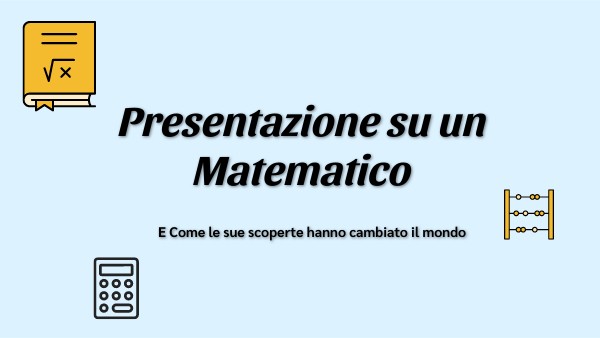 PRESENTAZIONE DI MATEMATICA