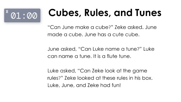 Cubes Rules and Tunes 60 Sec Read