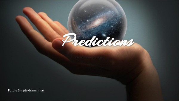 Future simple predictions | Genially