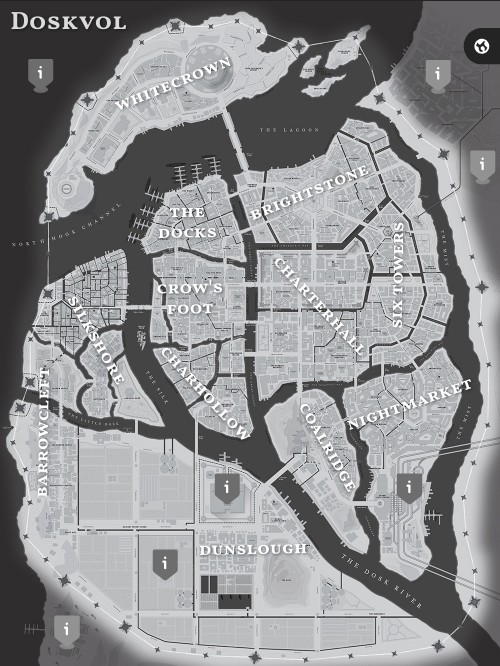 Doskvol map with districts
