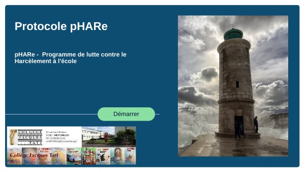 Protocoles pHARe Collège Jacques Tati Mertzwiller | Genially