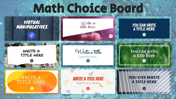CHOICE BOARD | Genially