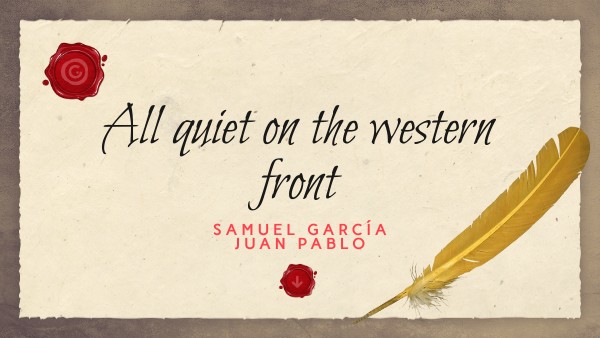ALL QUIET ON WESTERN FRONT | Genially