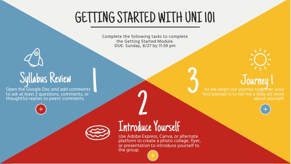 F 23 UNI 101 Getting Started