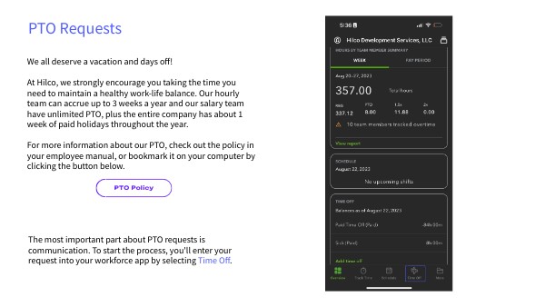 Submitting PTO Requests with Workforce