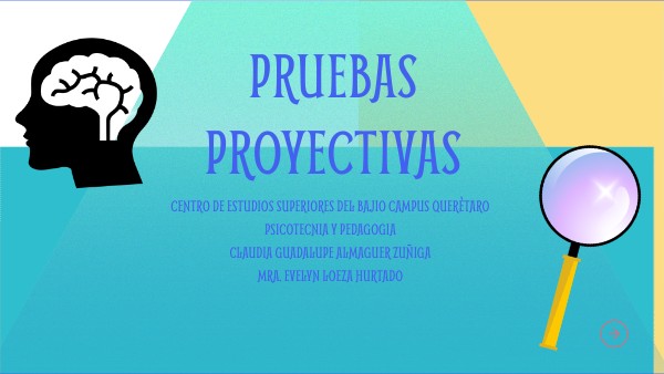 PRUEBAS PROYECTIVAS | Genially
