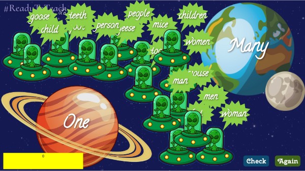 Aliens (Irregular plurals) | Genially