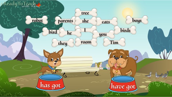 Feeding dogs (have/has) | Genially