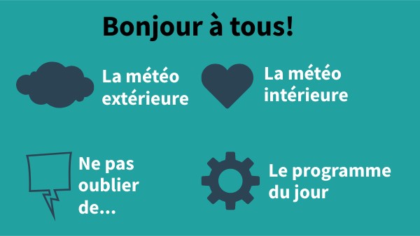 Rituels CE2 début journée