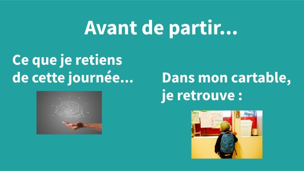 Rituels CE2 fin journée | Genially