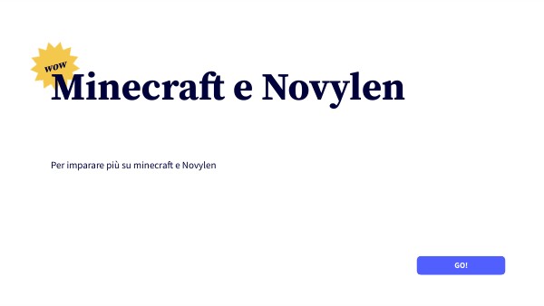 Novylen e Minecraft | Genially