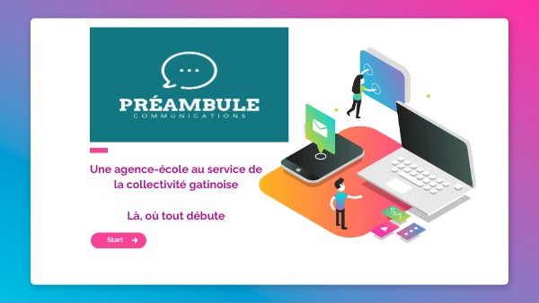 Préambule : Agence de communication - École entreprise | Genially