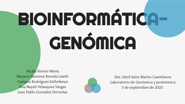 BIOINFORMÁTICA-GENÓMICA | Genially